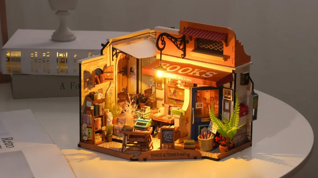 Corner Bookstore - Captivating DIY Miniature House - Zenkrafts
